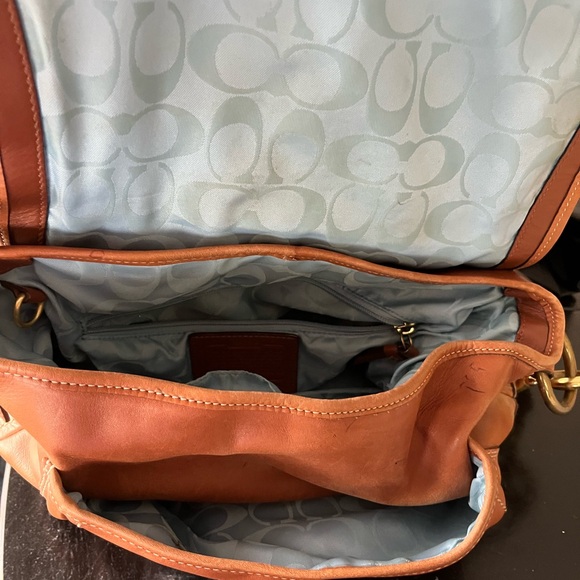 Coach | Bags | Coach Tan Leather Shoulder Bag | Poshmark